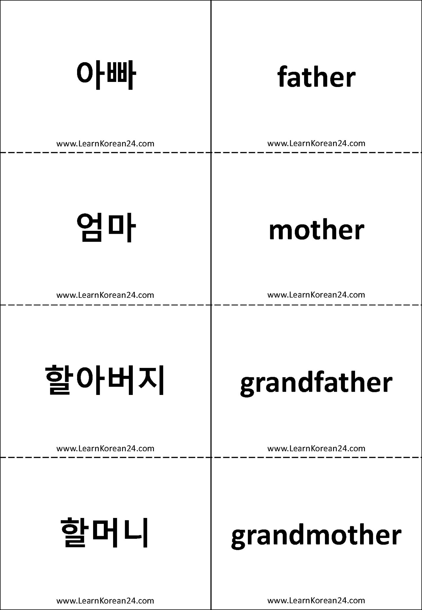 Family In Korean | Korean Vocabulary Lesson - LearnKorean24